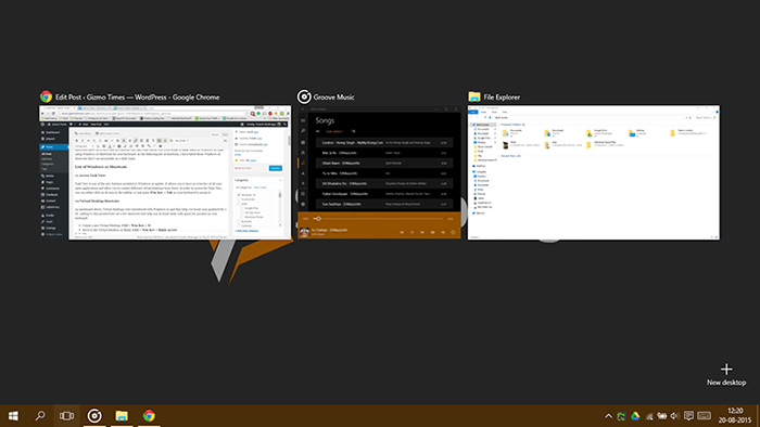 Windows 10 task view shortcuts - greeprime