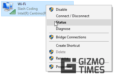 Check Status Wi-Fi Windows 10 - Gizmo Times