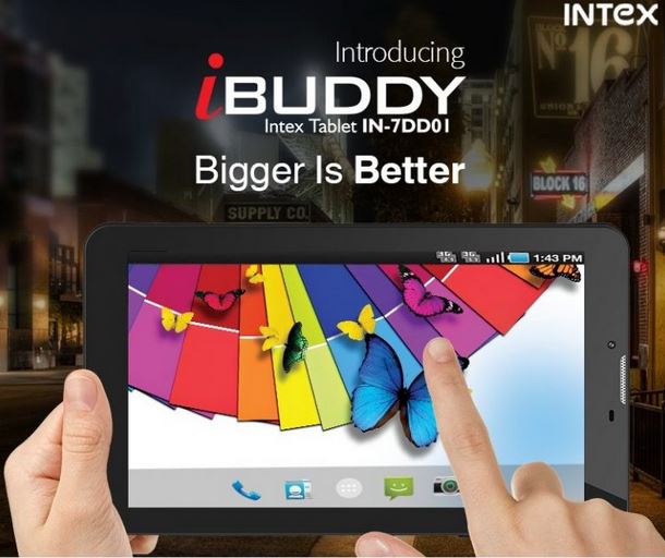 Intex iBuddy IN-7DD01 tablet with 3G and Voice Calling launched at Rs. 4799