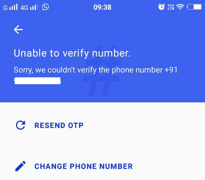 Errors and Issues with Tez App - OTP verify, Adding Bank Account