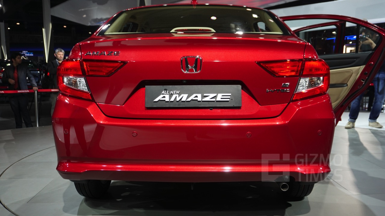 New Honda Amaze Rear - Gizmo Times