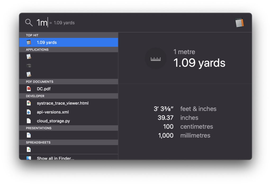 Easiest way to do unit and currency conversion on Mac - using Spotlight