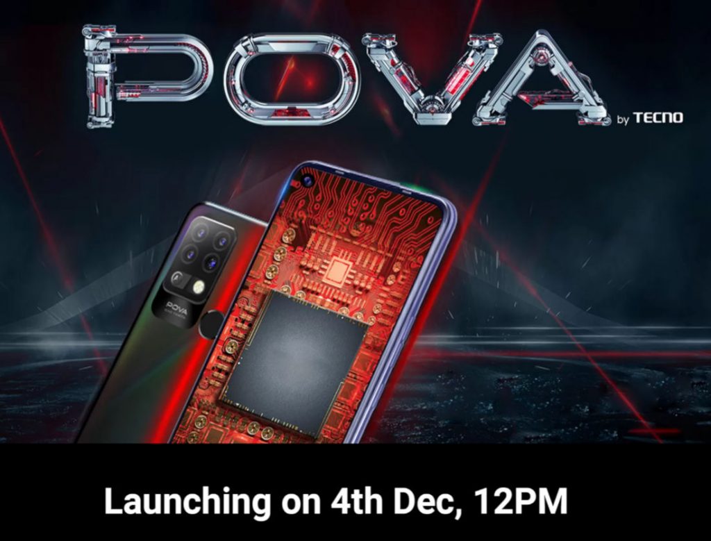 POVA, a new device by Tecno Mobile set for Indian launch on December 4th